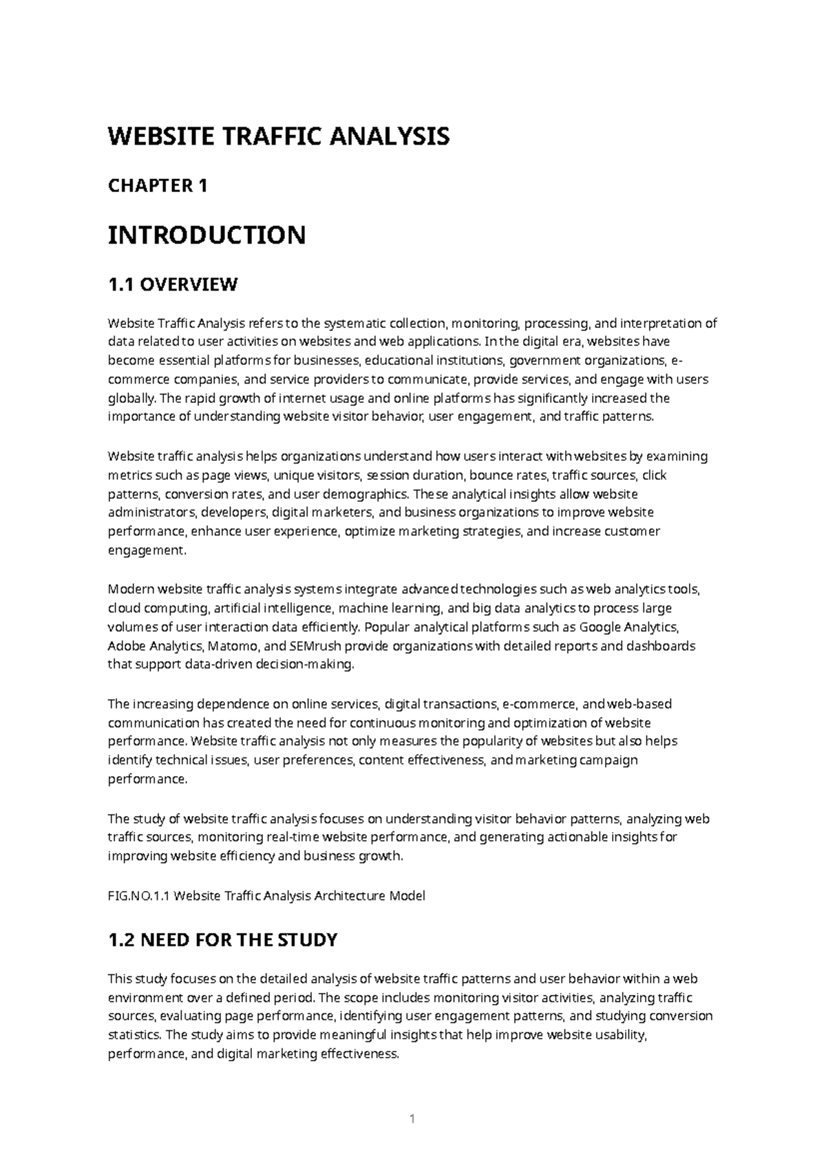 Website Traffic Analysis (Course Code: WTA 101) - Chapter 1 Overview ...