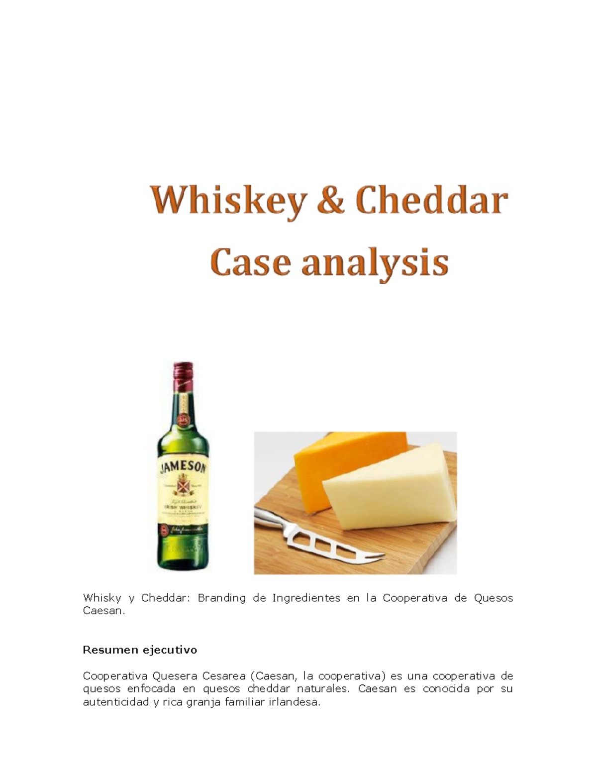 Whisky y Cheddar 2 - Estrategia de Marca para Caesan en el Mercado ...