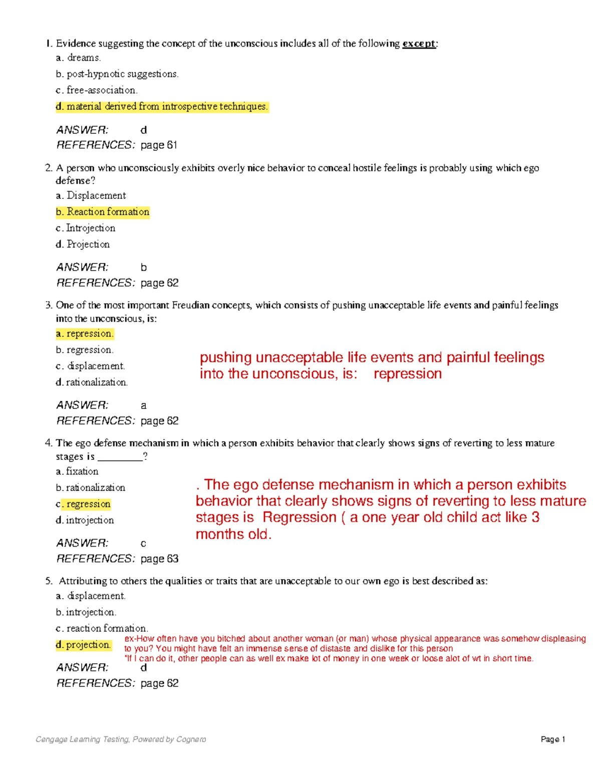 Chapter 4 Psychoanalytic Therapy - Evidence suggesting the concept of ...