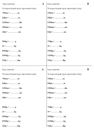 Matematyka Klasa 7 - Sprawdzian z Geometrii i Figury Geometryczne - Studocu