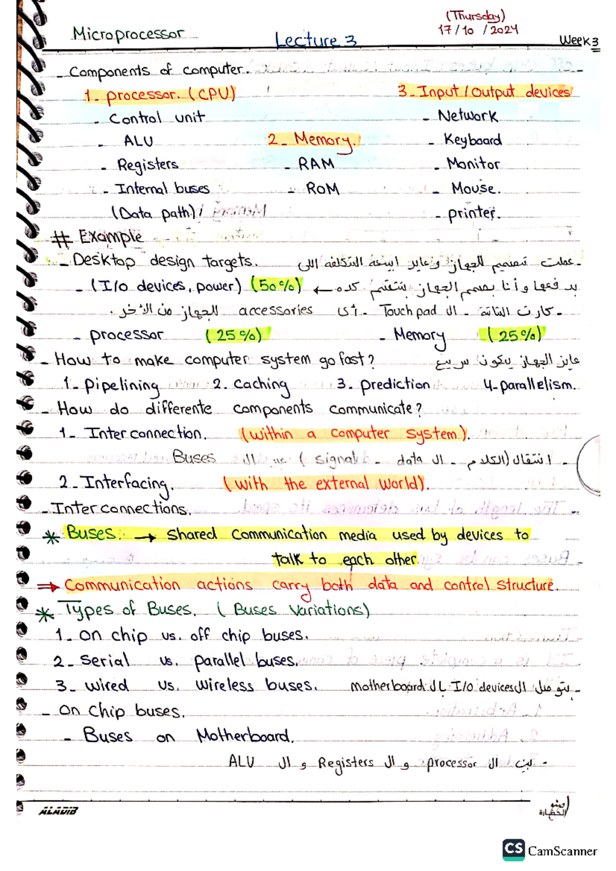 Microprocessor Lecture 3 - 1. processor. (CPU) 3 Input output devices ...