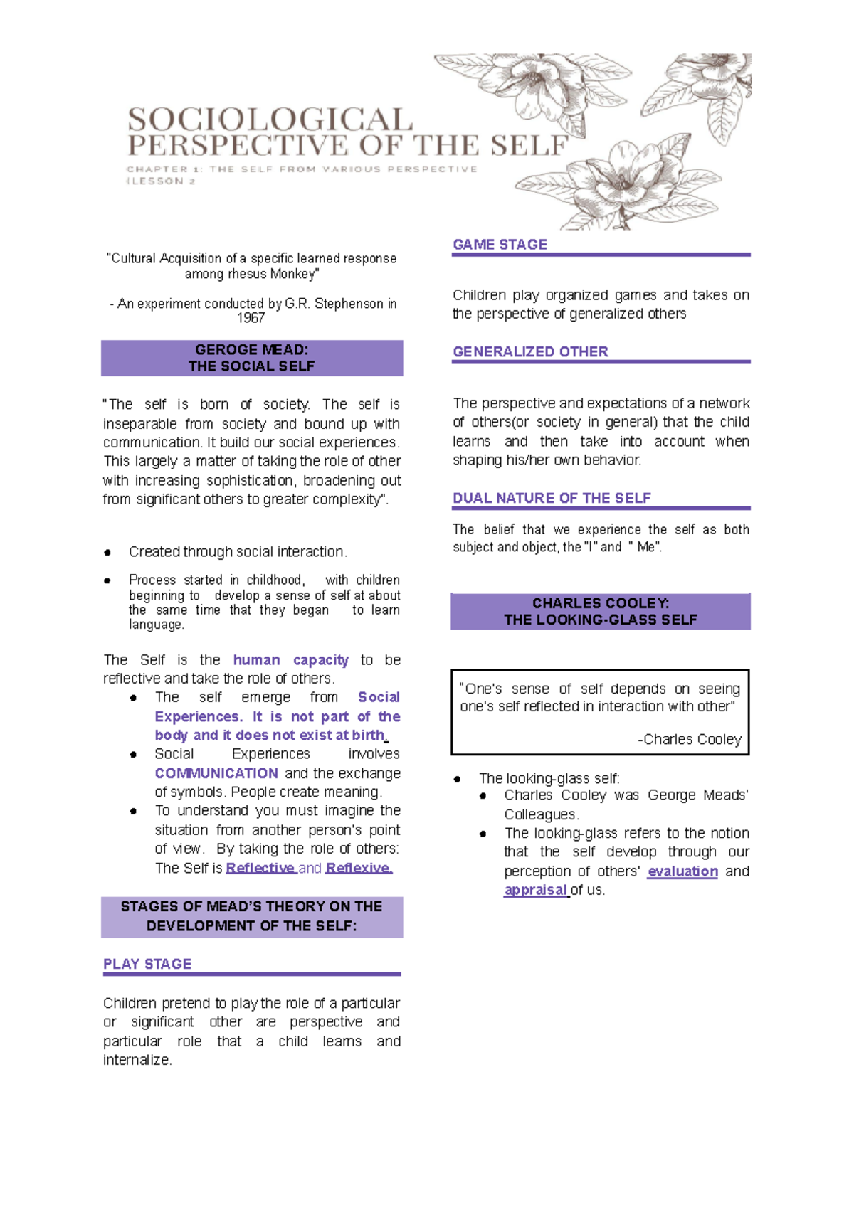 Lesson 2 uts - uts - “Cultural Acquisition of a specific learned ...