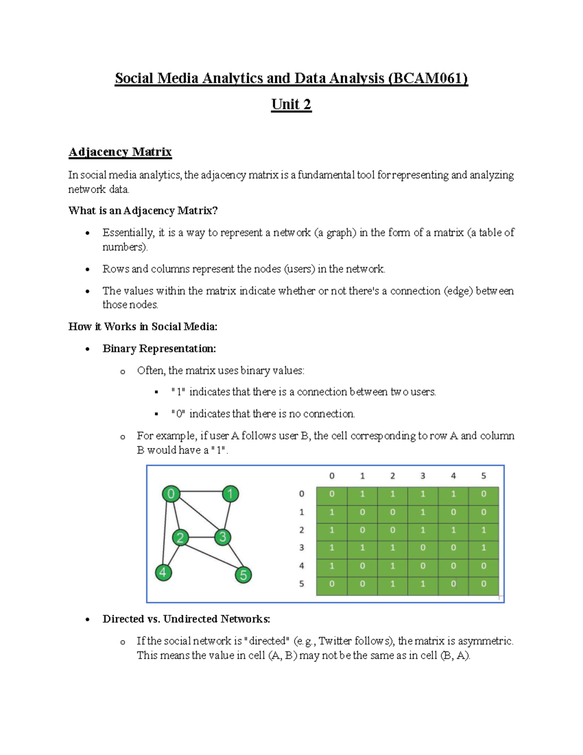 Social Media Analytics Notes - Unit 2 (BCAM061) - Studocu