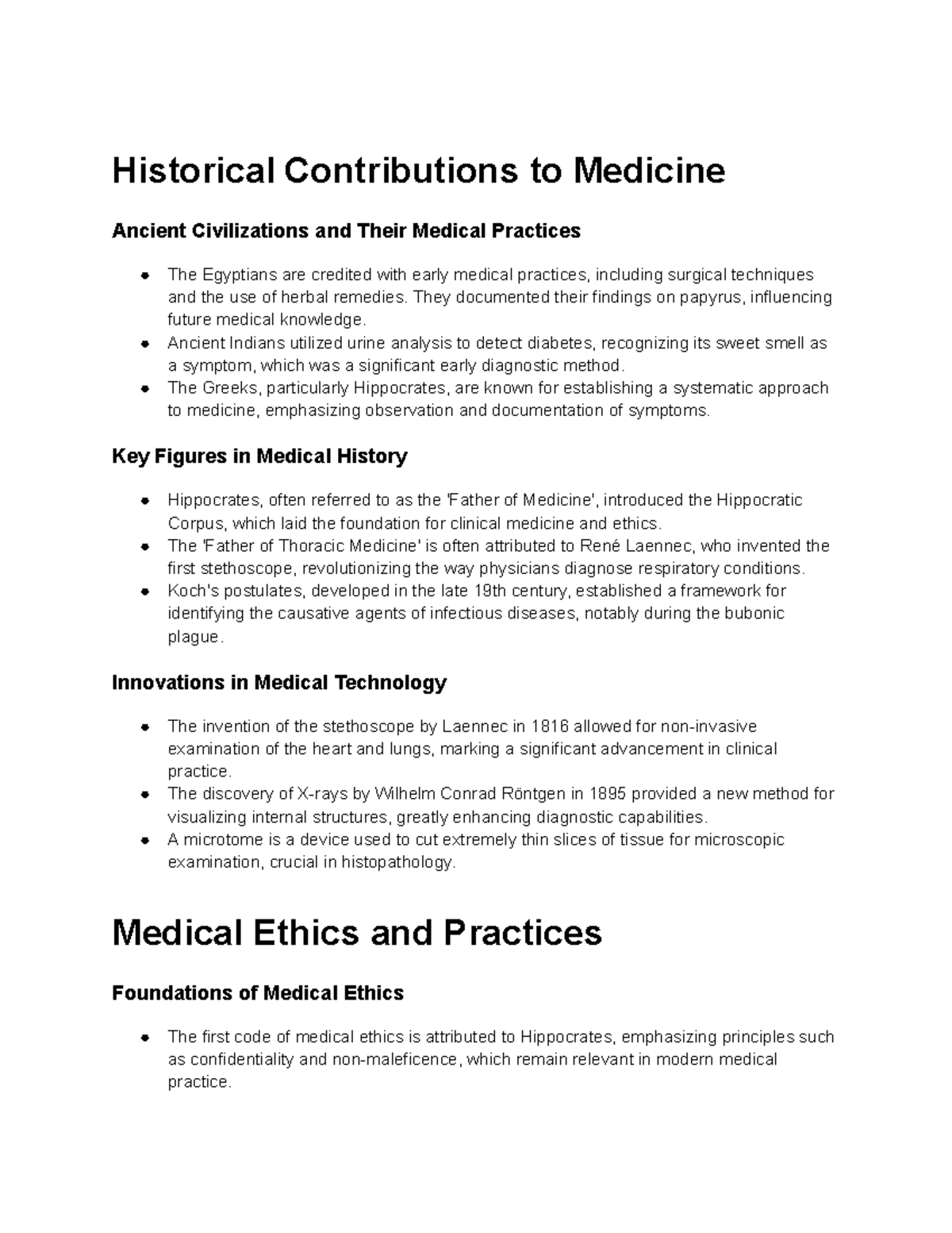 Historical Contributions to Medicine: Ancient Practices & Innovations ...