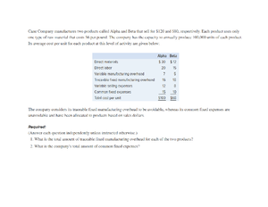 ACC 220 Chapter 6 Foundational 15 - Oslo Company prepared the following contribution format ...