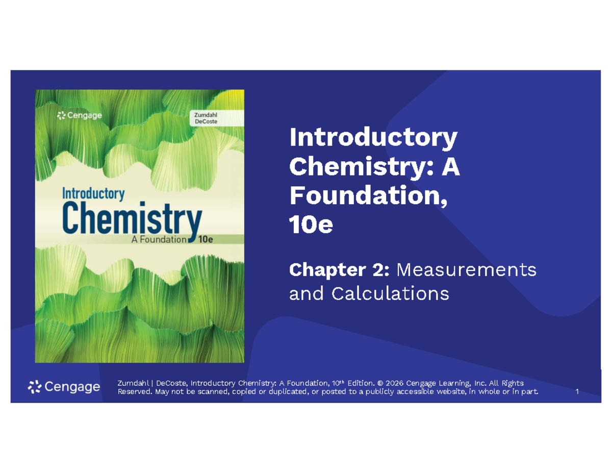 Introductory Chemistry: Unit 2 - Measurements, Significant Figures & Conversions - Studocu