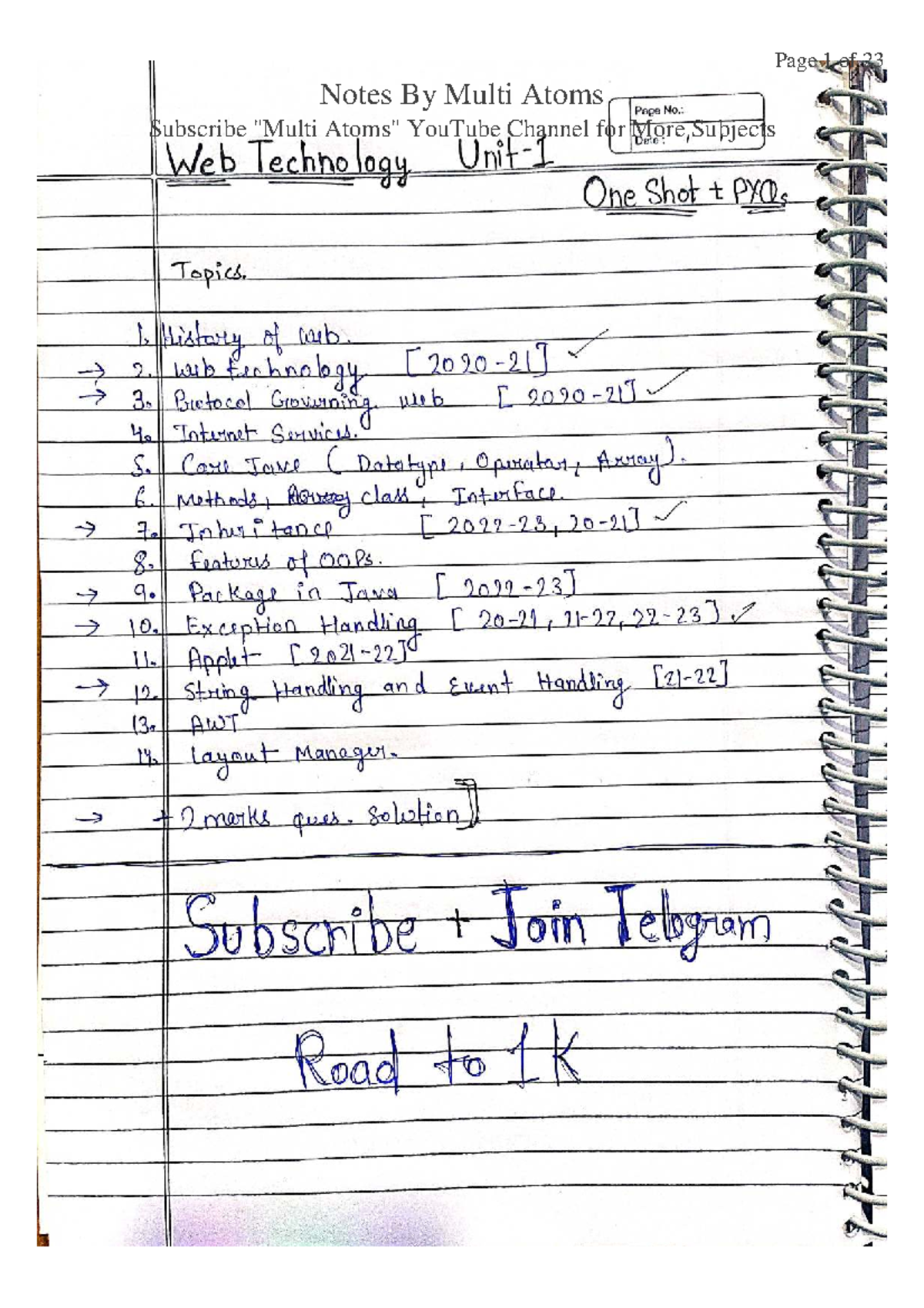 Web Tech Unit 1: Comprehensive Notes by Multi Atoms - Studocu