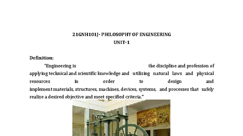 PHIL 101: Introduction to the Philosophy of Engineering - Studocu