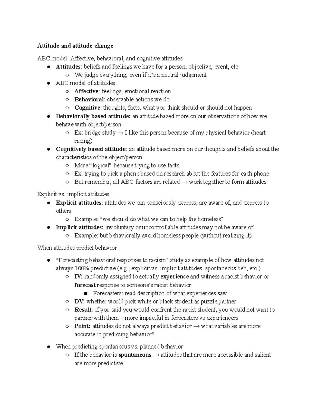 Attitudes and Attitude Change: Concepts, Models, and Resistance ...