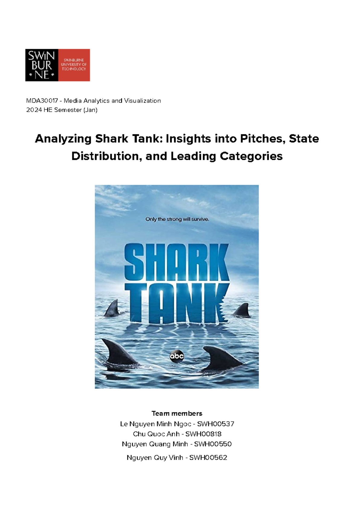 MDA30017 Project Report 2: Analyzing Success Factors on Shark Tank ...