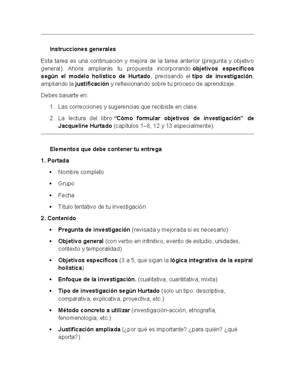 Tarea 2: Ampliación y Corrección del Proyecto de Investigación según ...
