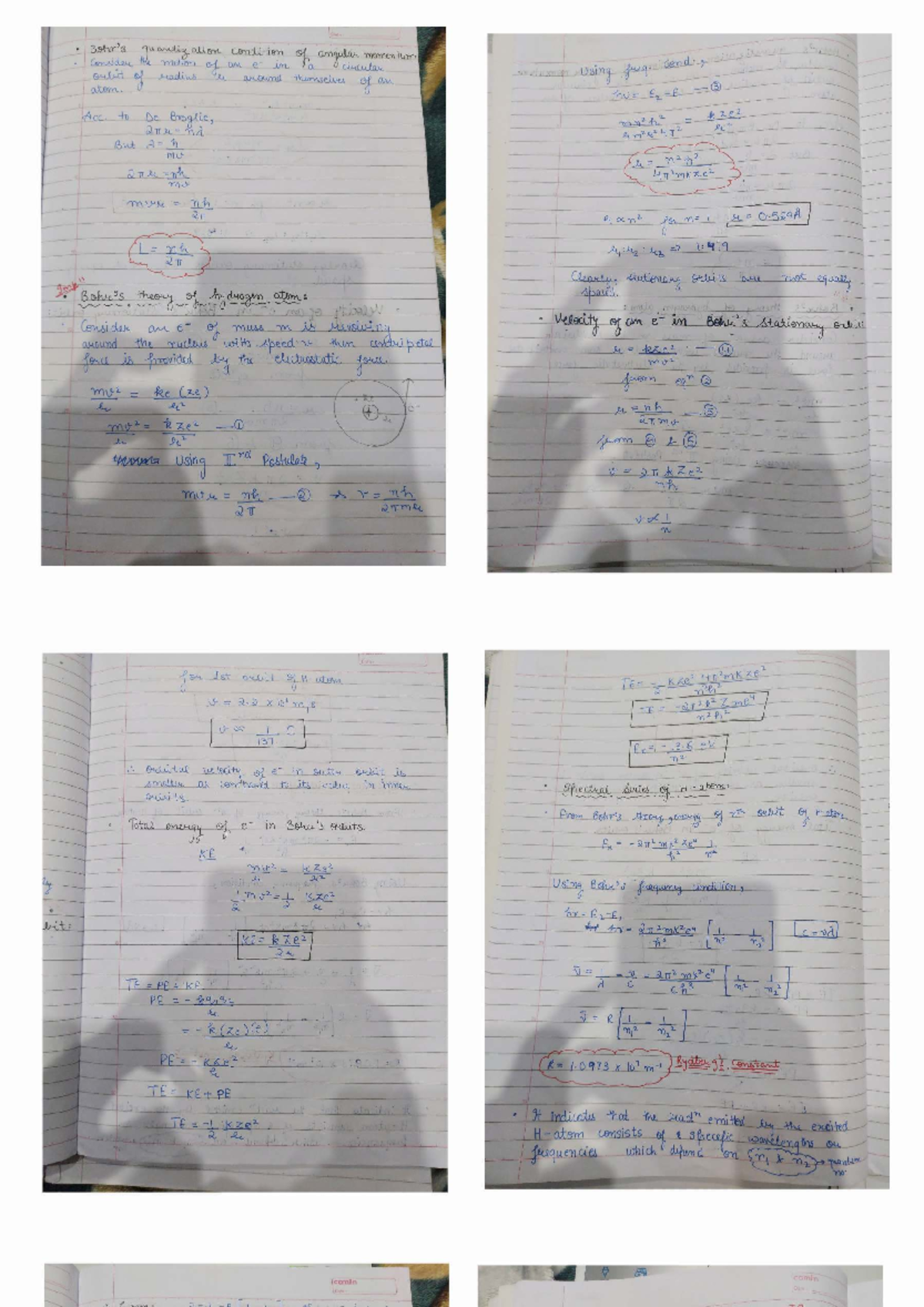 Atoms Class 12 - Angular Momentum and Energy Levels Notes - Studocu
