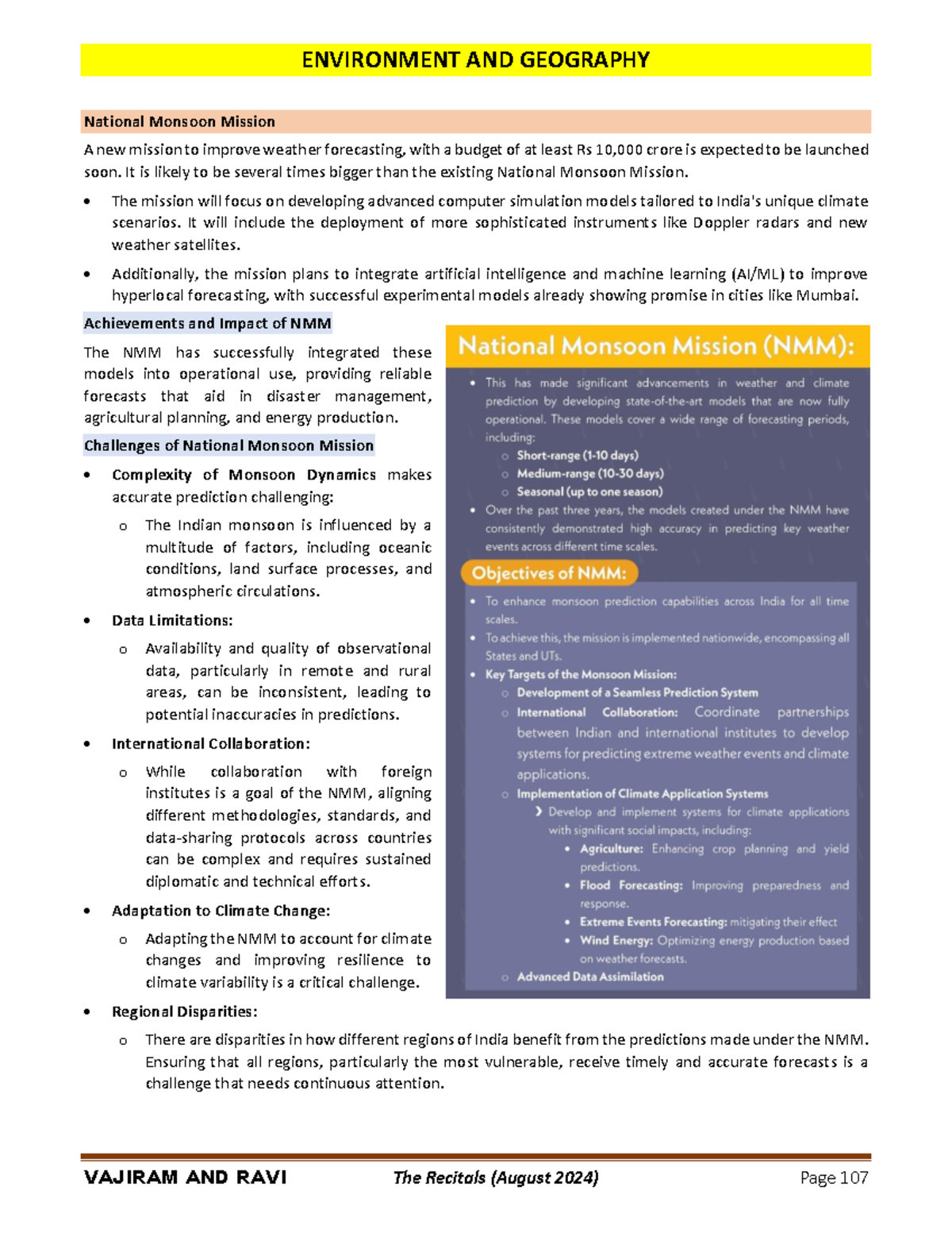 ENVIRONMENT AND GEOGRAPHY: National Monsoon Mission Overview and ...