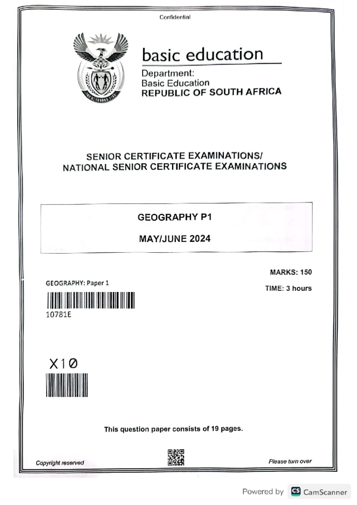 Geography P1 SC, NSC Topographical & Orthophoto Map Guide for May-June ...