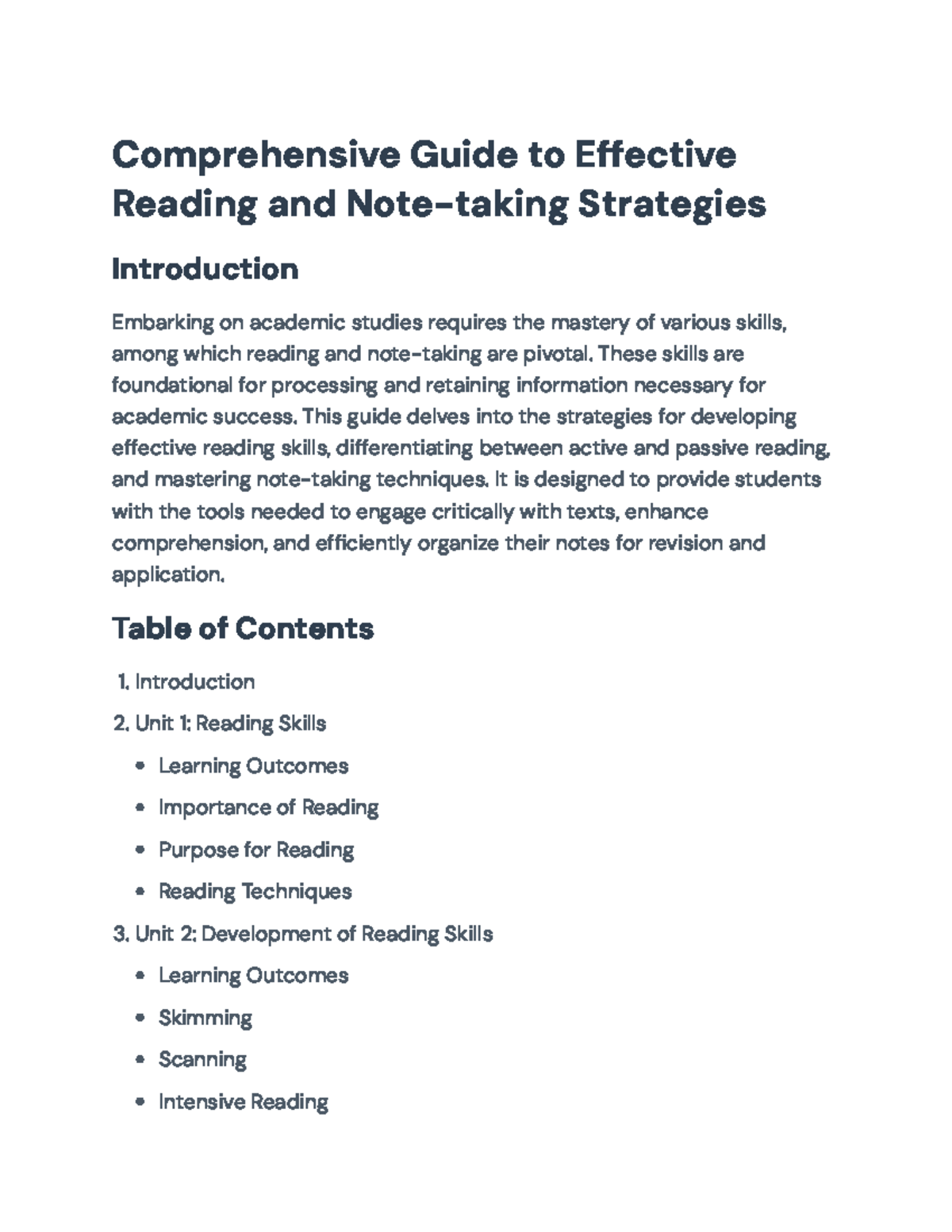 Comprehensive Strategies for Effective Reading & Note-taking Skills ...