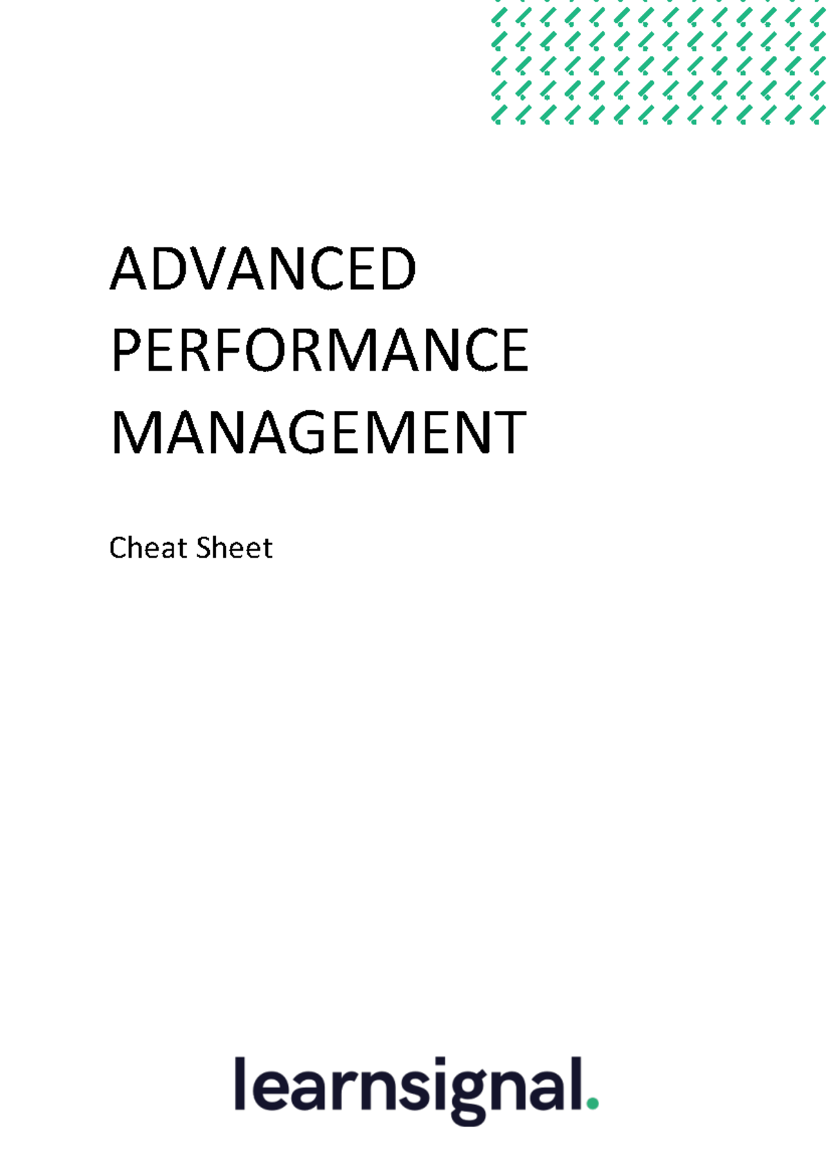 APM 2021 Final Exam Cheat Sheet and Study Techniques Guide - Studocu