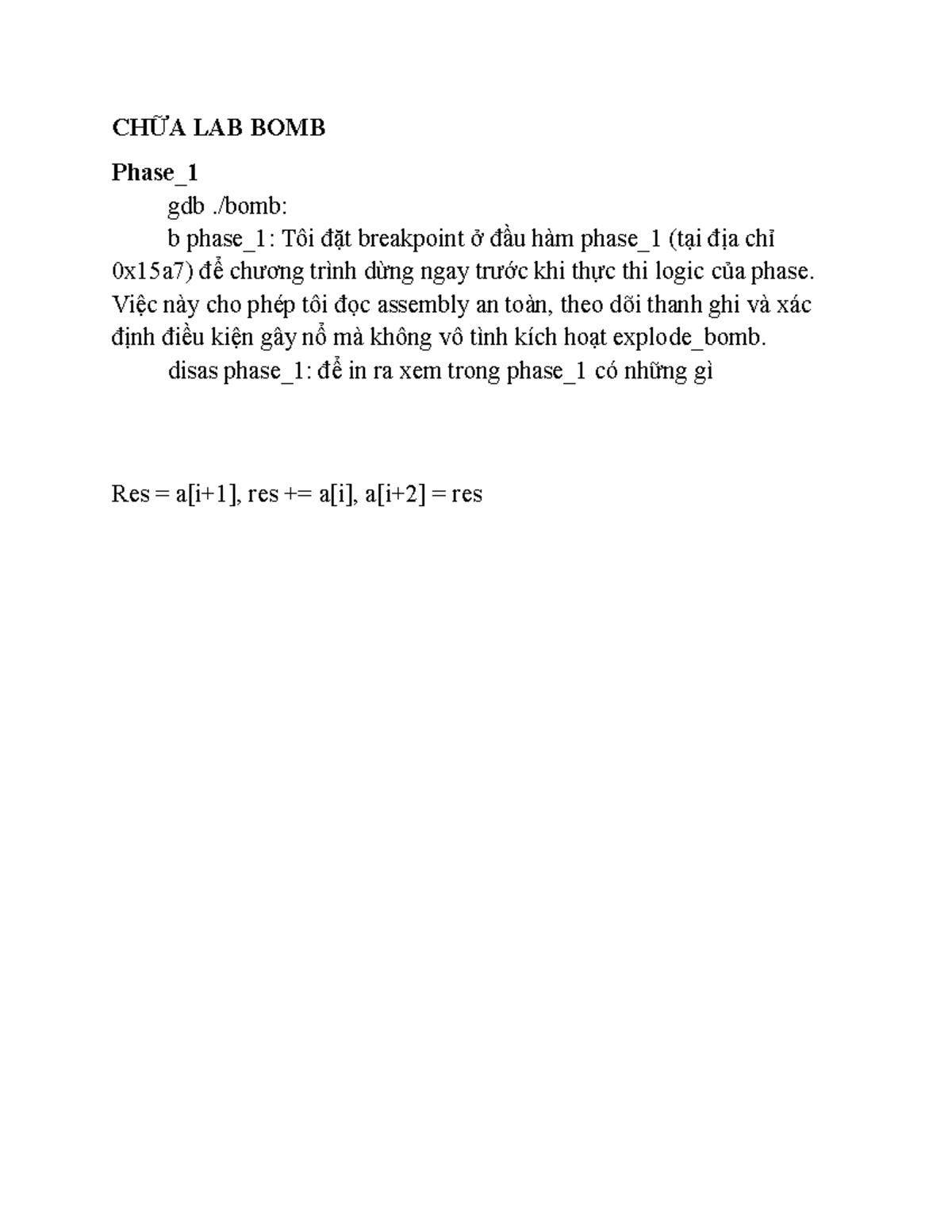 CHỮA LAB BOMB - vcx dfx - Kiến trúc máy tính - CHỮA LAB BOMB Phase_ gdb ...