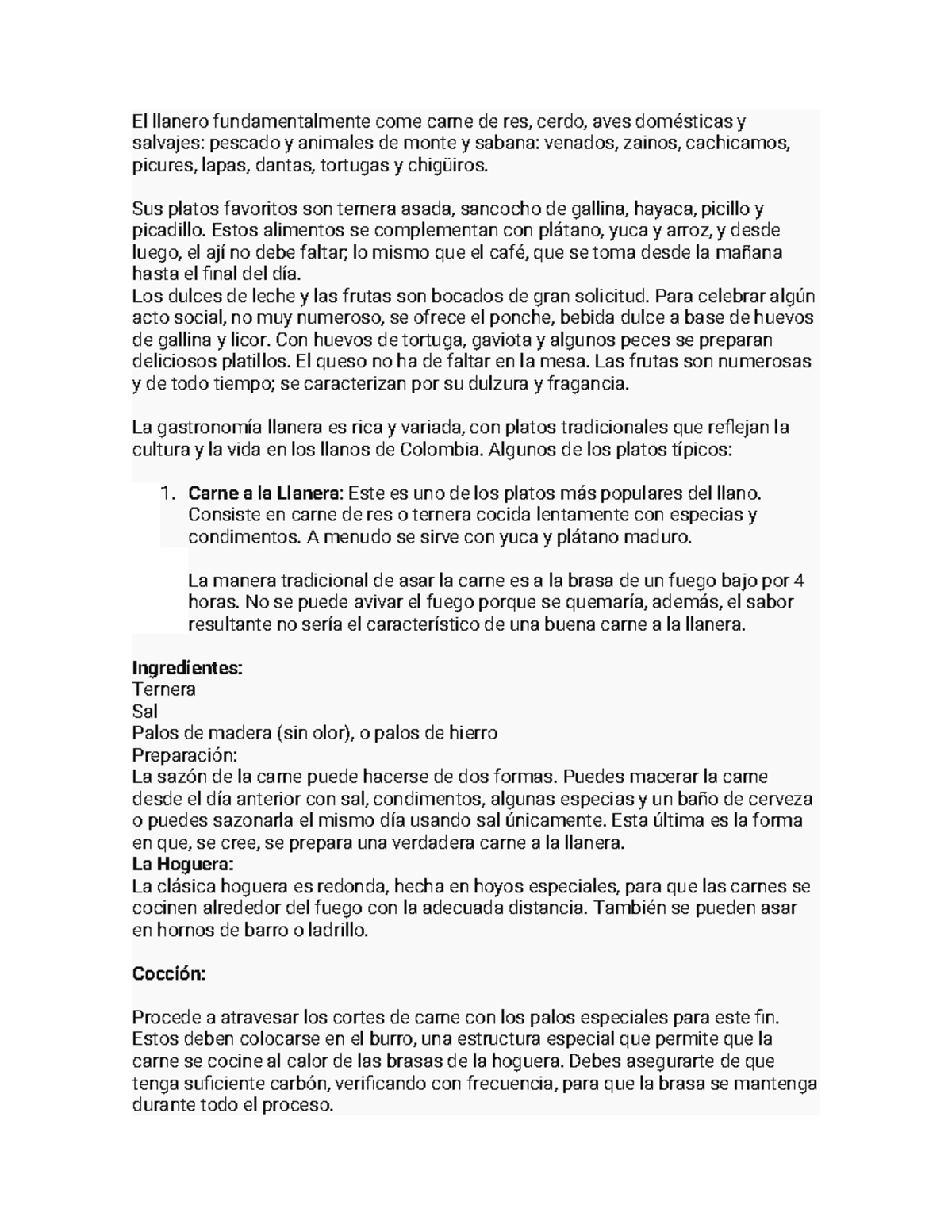 Recetas de Comidas Típicas Llaneras: Tradición y Sabor en Colombia ...