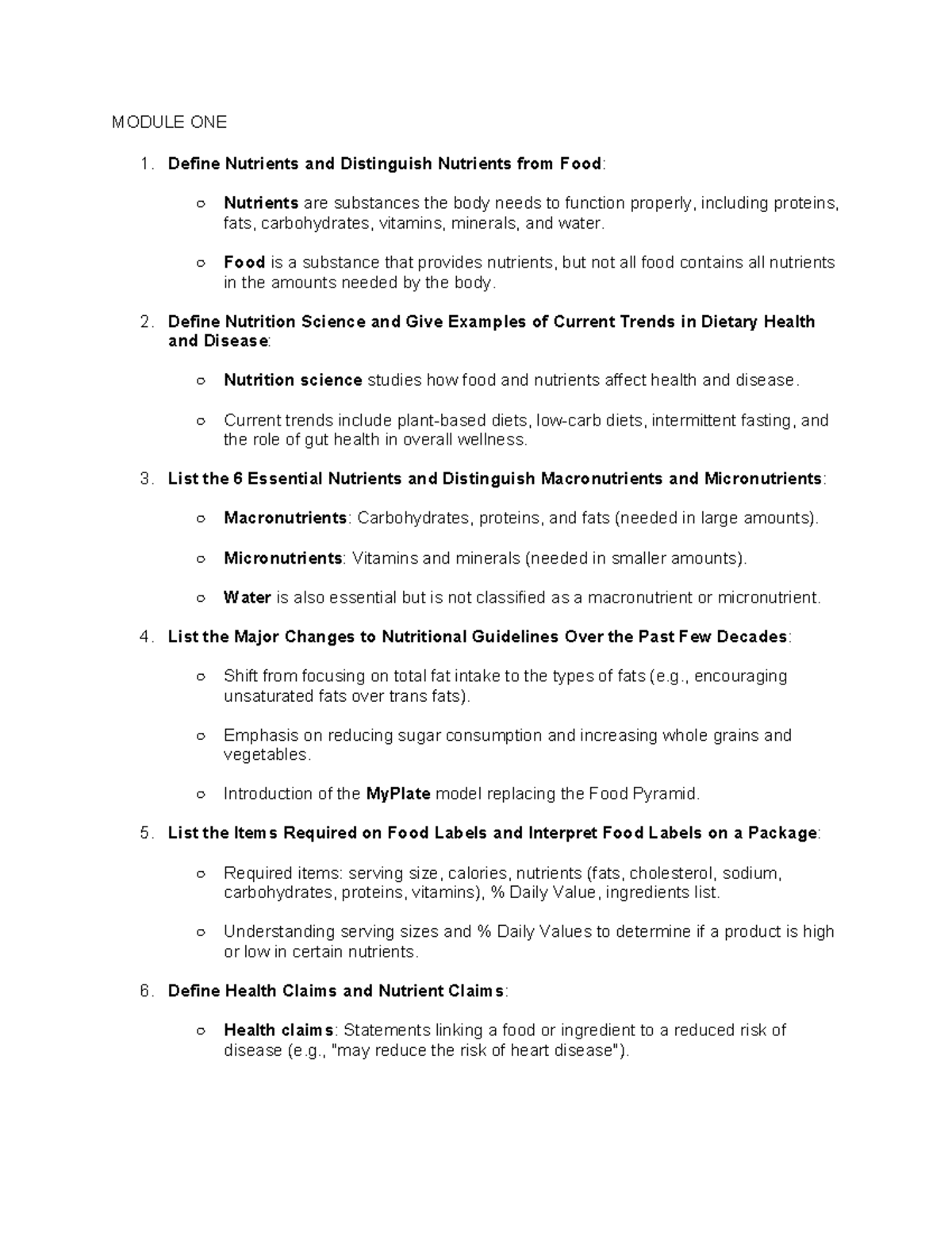Nutrition Science & Guidelines: Understanding Food Labels & Health ...