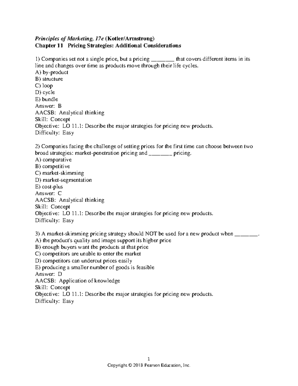 Chapter 11: Pricing Strategies in Marketing (Principles of Marketing ...