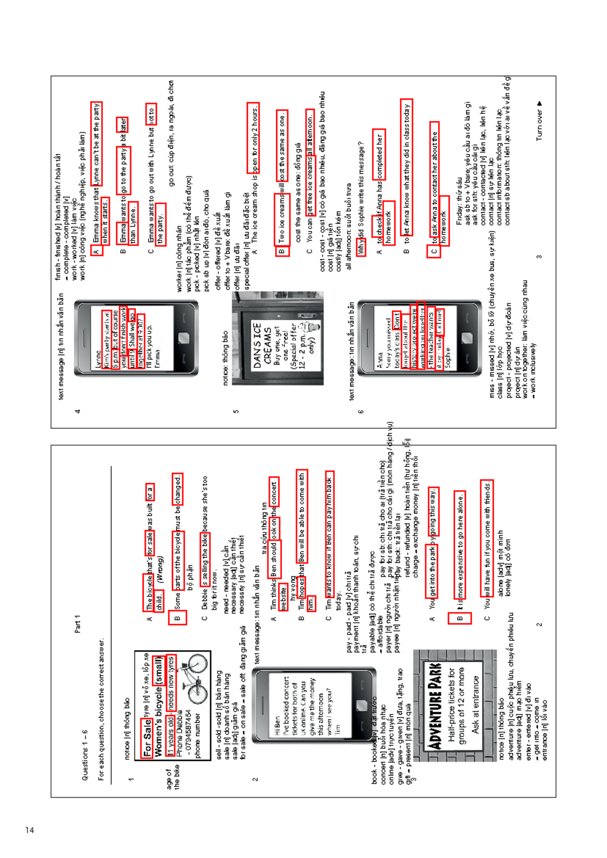 [Entry Test] KET - Level A2 Reading & Writing Sample (Sept 15, 2024 ...