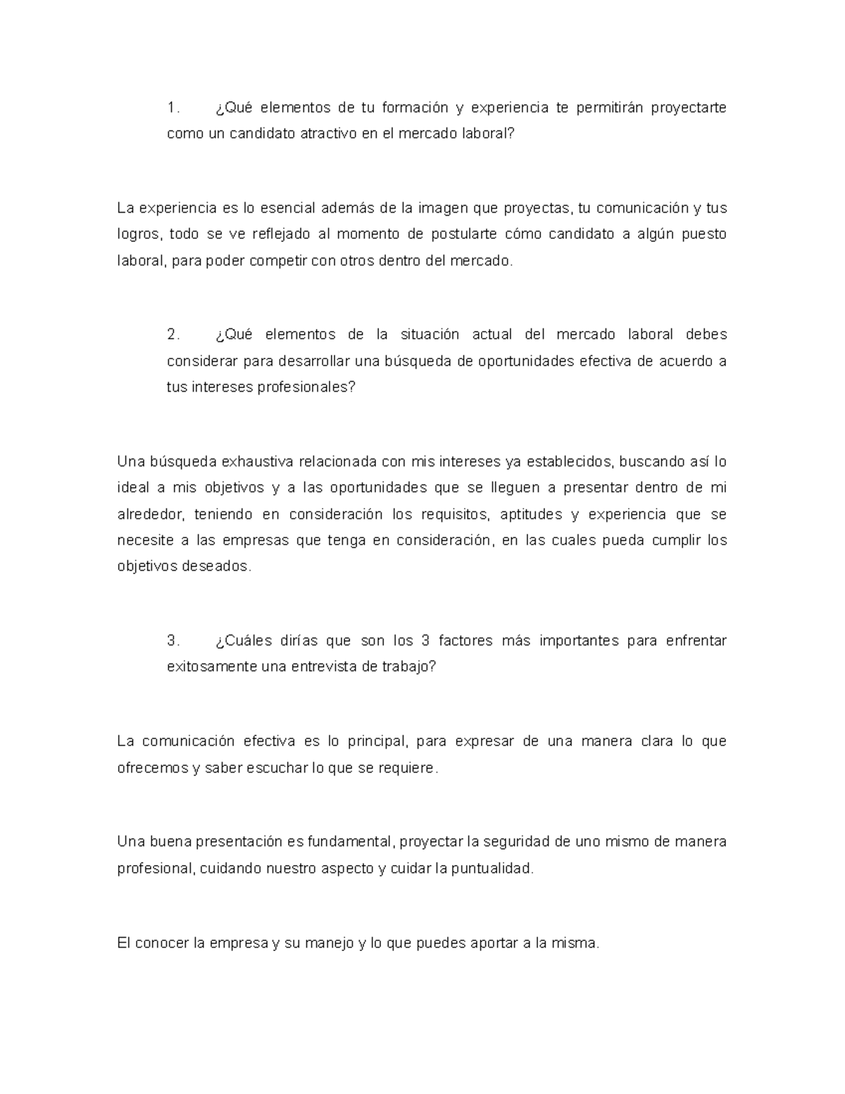 Mi visión del entorno laboral: Claves para el Éxito Profesional - Studocu