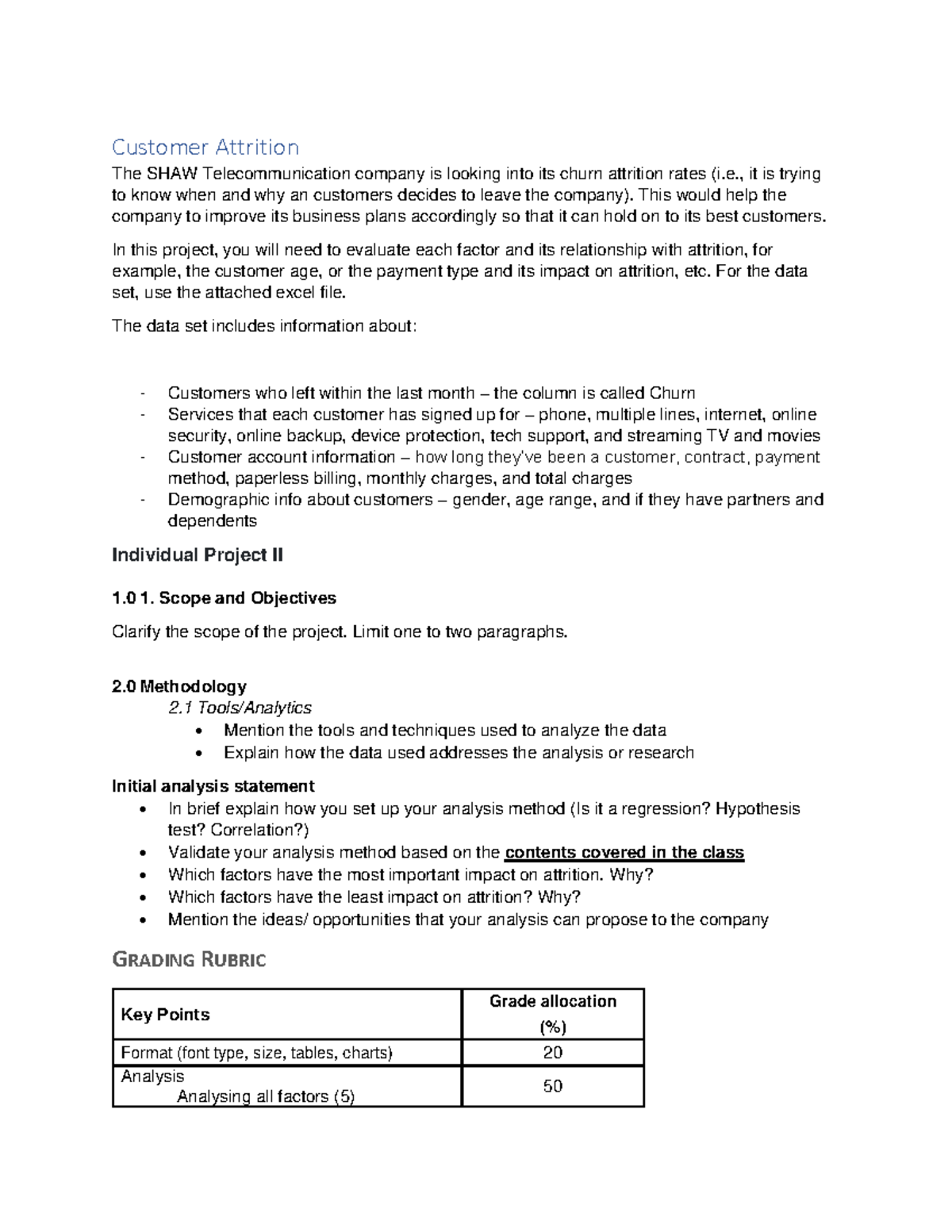 Customer Attrition Analysis - BUSI 650: Individual Assignment Insights ...