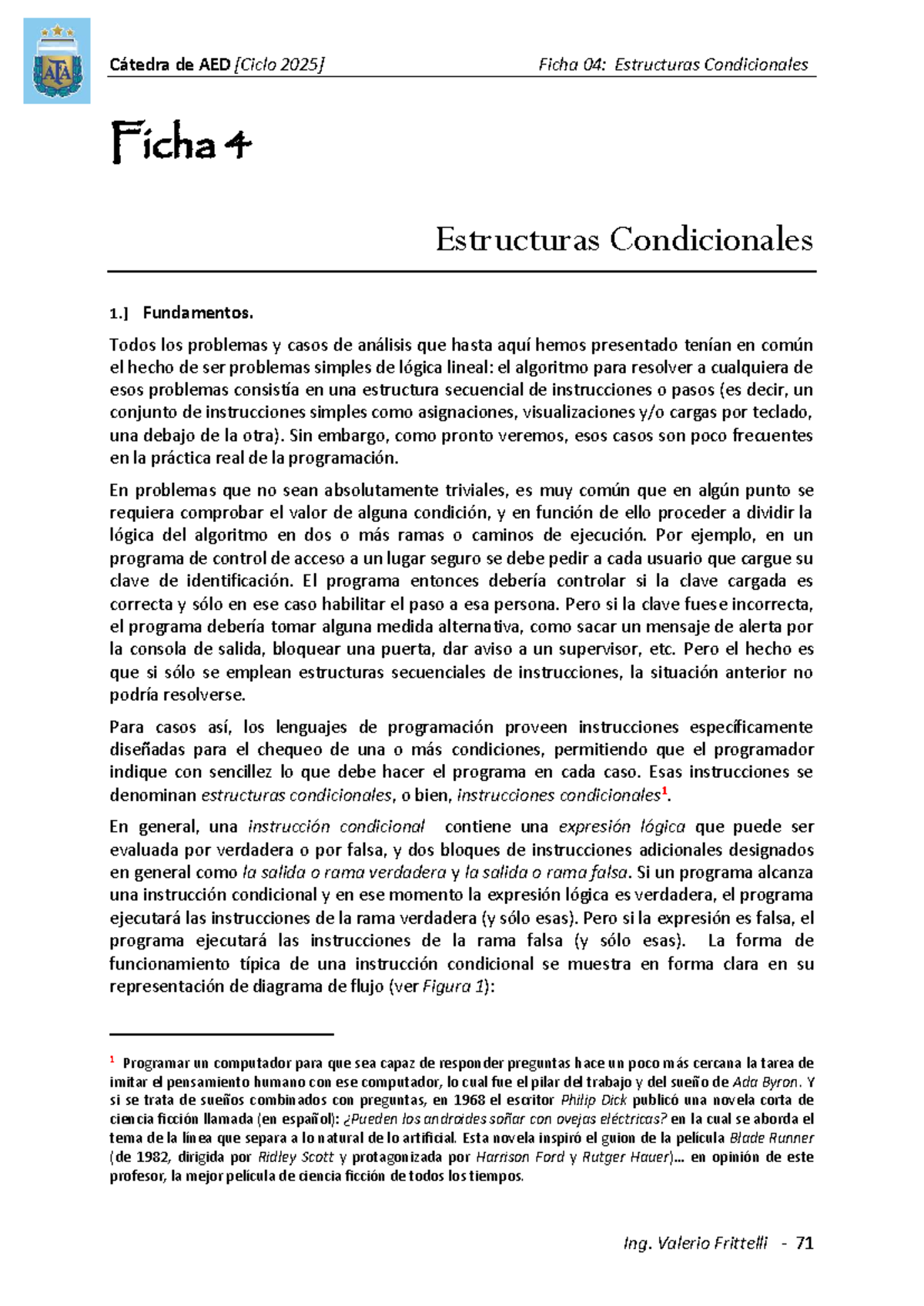 Ficha 04 [2025]: Estructuras Condicionales en Programación Python - Studocu
