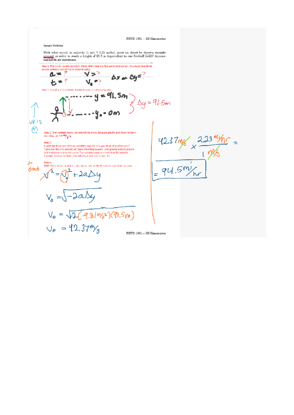 Physics 101: Worksheet 1 Key - Practice Answers and Solutions - Studocu