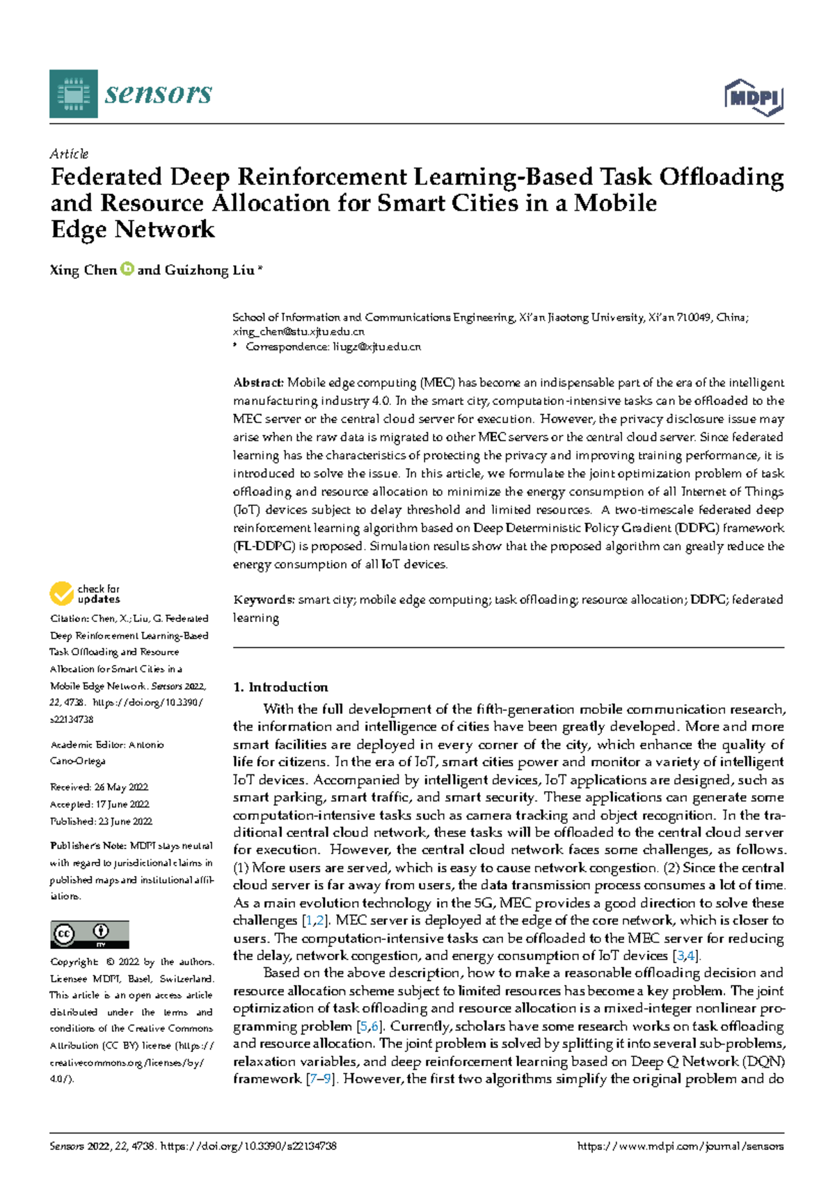 Federated Deep Reinforcement Learning for Task Offloading in Smart ...