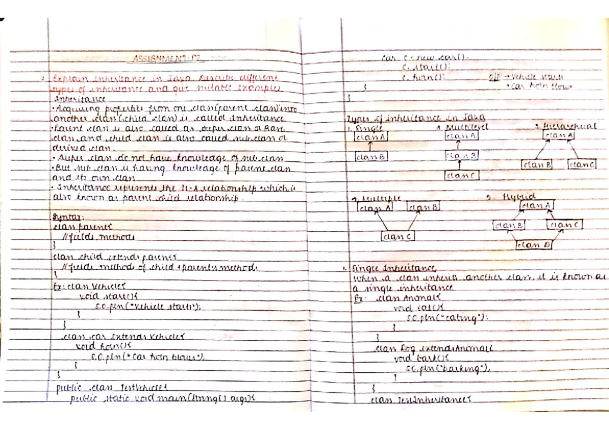 Java Assignment 2-1: Understanding Object-Oriented Concepts - Studocu