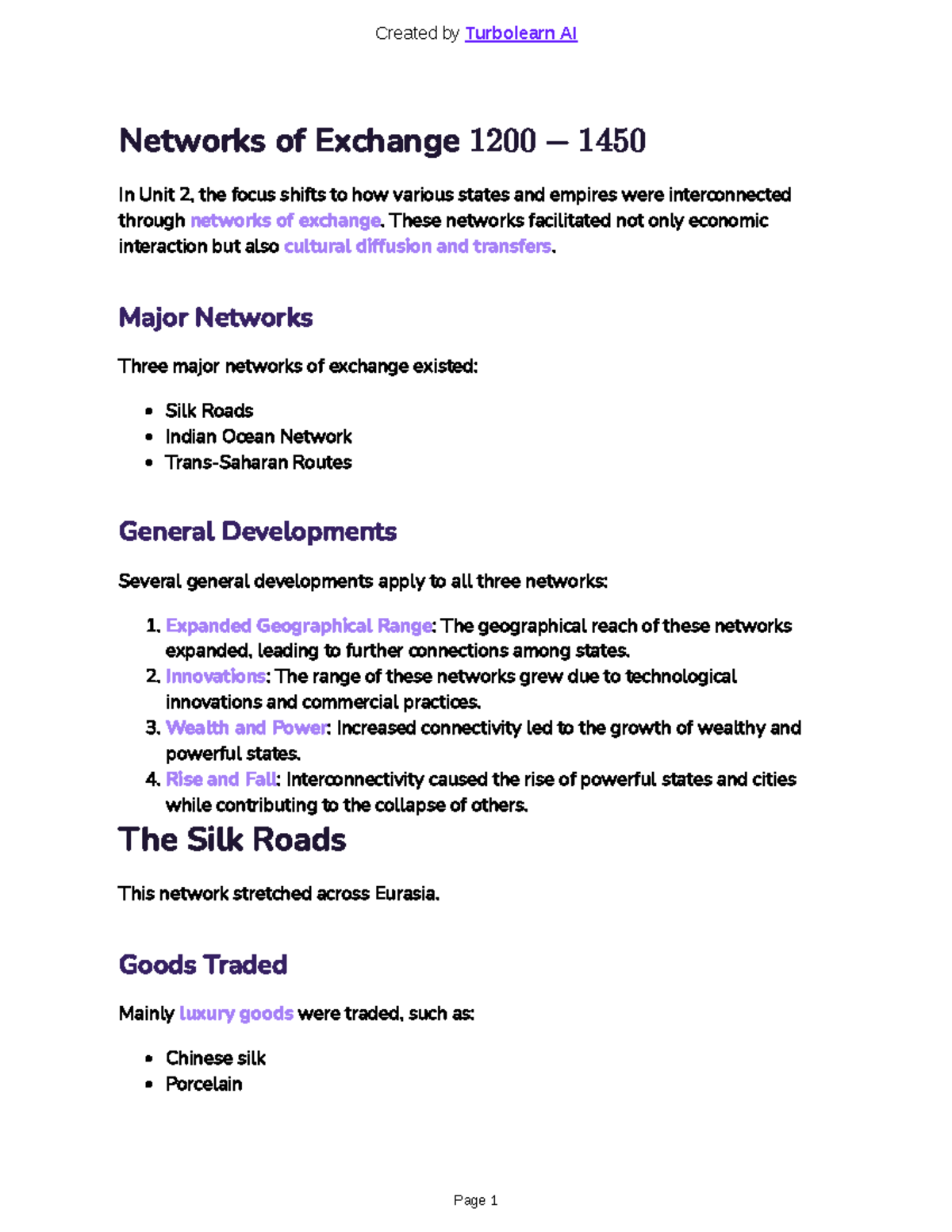 Networks of Exchange 1200-1450: Economic and Cultural Interactions ...