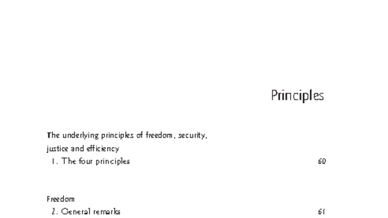 DCFR Principles: Freedom, Security, Justice & Efficiency Overview - Studocu