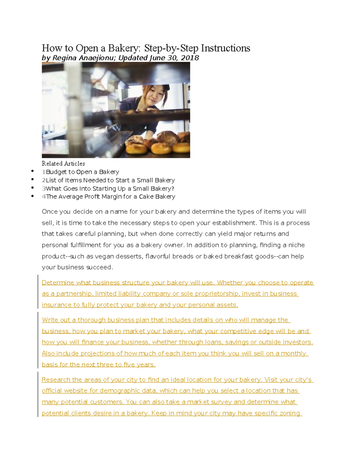 How to Open a Bakery: Step-by-Step Guide for Success - Studocu
