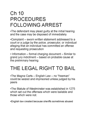 Ch 12 - chapter 12 lecture notes for introduction to criminal justice ...