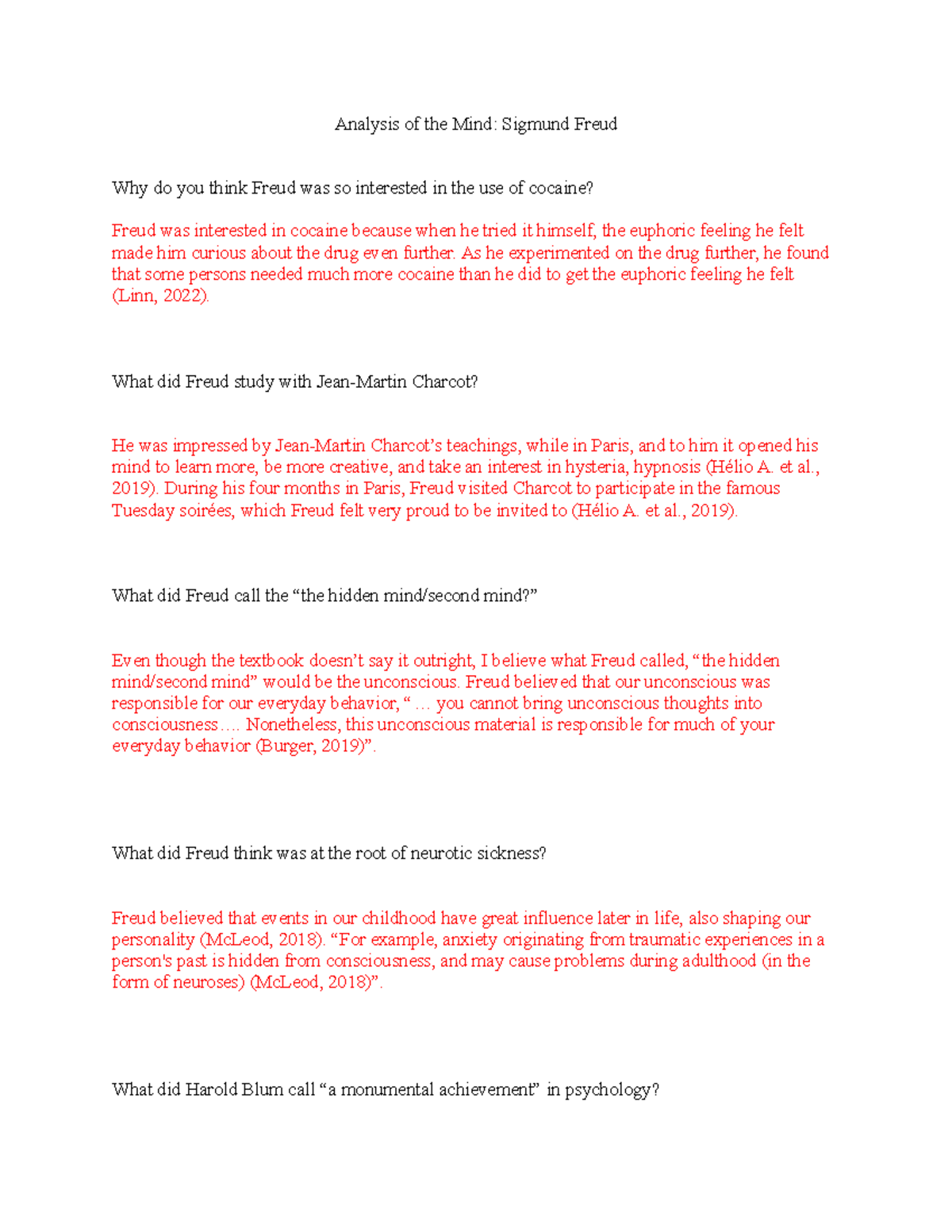 Freud Documentary Worksheet - Analysis of the Mind: Sigmund Freud Why ...