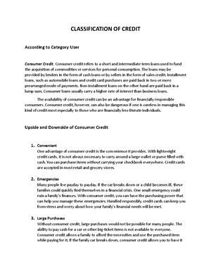 Principles and Nature of Credit - MODULE 1: PRINCIPLES AND NATURE OF ...