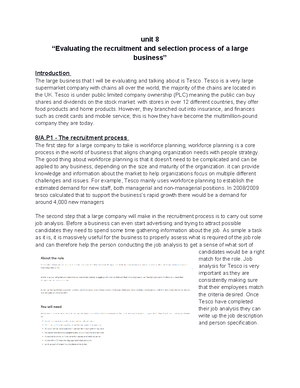 Copy of BTEC Nat Bus Unit 2 A4 'Knights of Cocoa' Notes - PART A ...