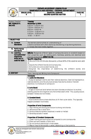 MEIOSIS LESSON PLAN - Grade 8 DAILY LESSON PLAN Group Learning Area ...