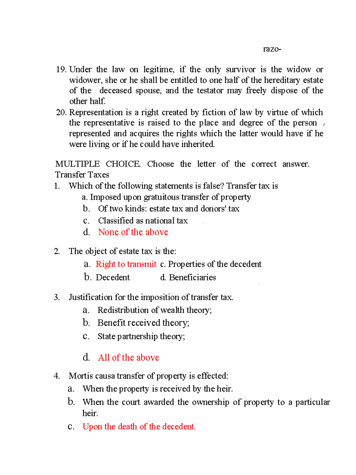 Succession Tax Case Study: Legal Framework and Key Concepts - Studocu