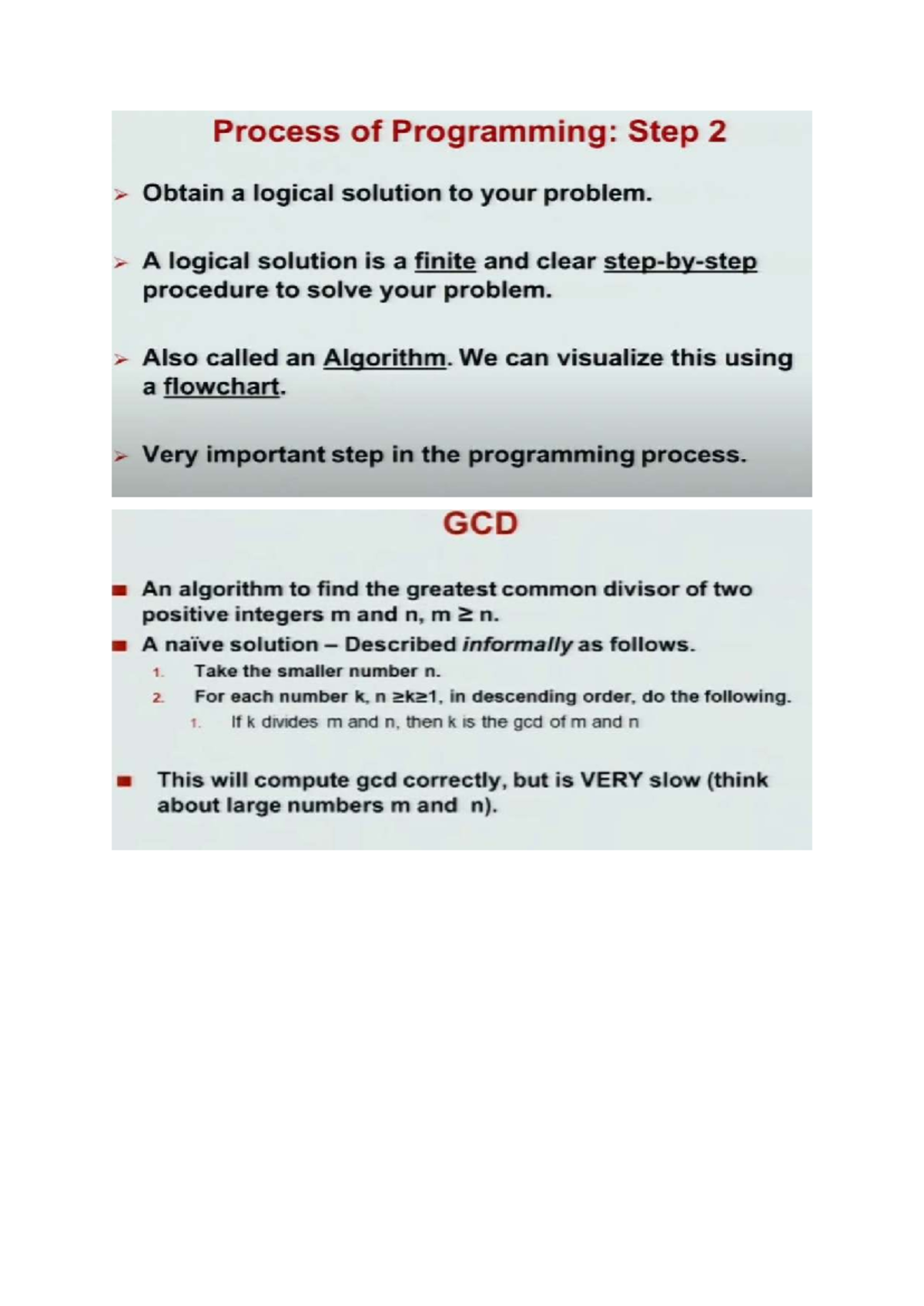 C Programming - Lecture Notes on Algorithms and GCD Calculation - Studocu