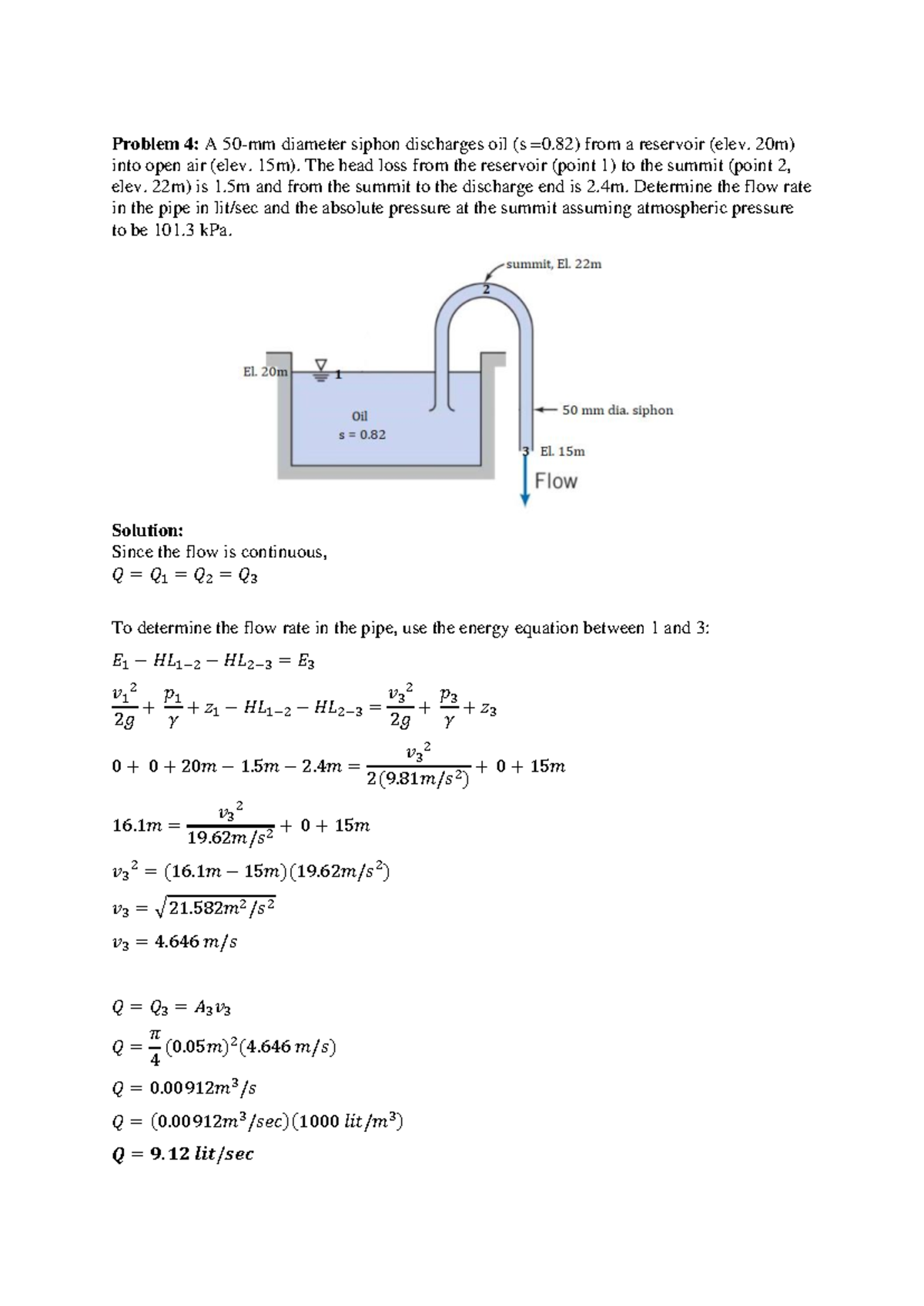 Hydraulics Mechanics: Flow Rate & Pressure Calculations (Module 7 ...