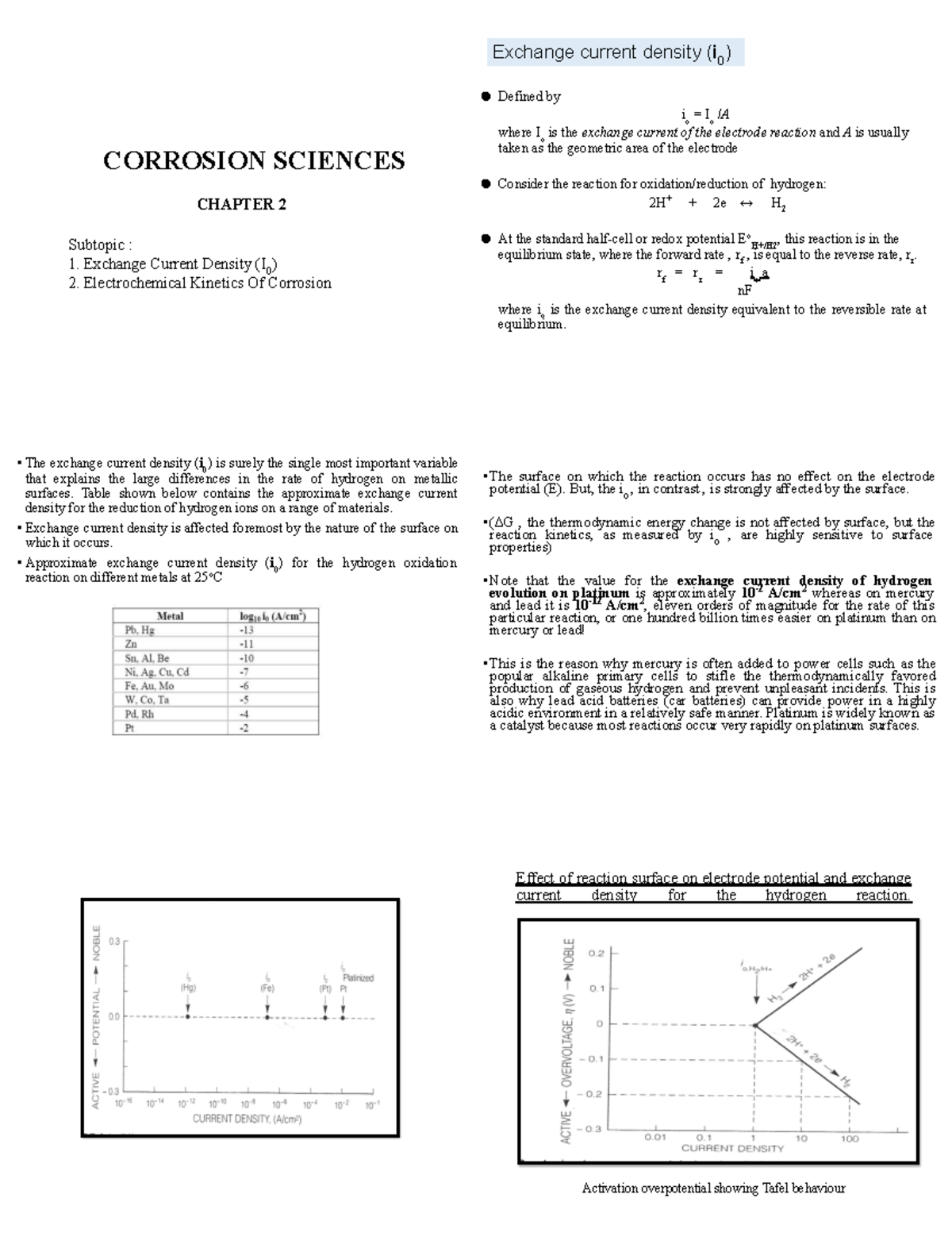 4. Corrosion PART A exchange current density - CORROSION SCIENCES ...