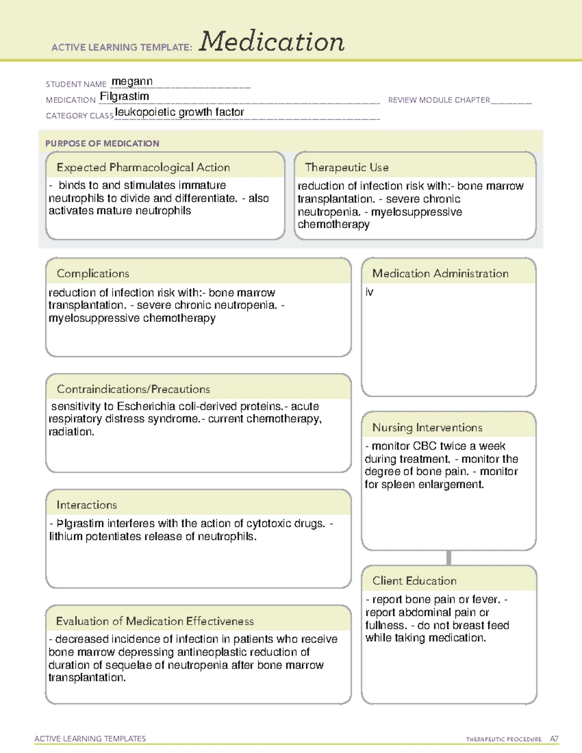 ACTIVE LEARNING TEMPLATE: Isoniazid Drug Card for TB Treatment - Studocu