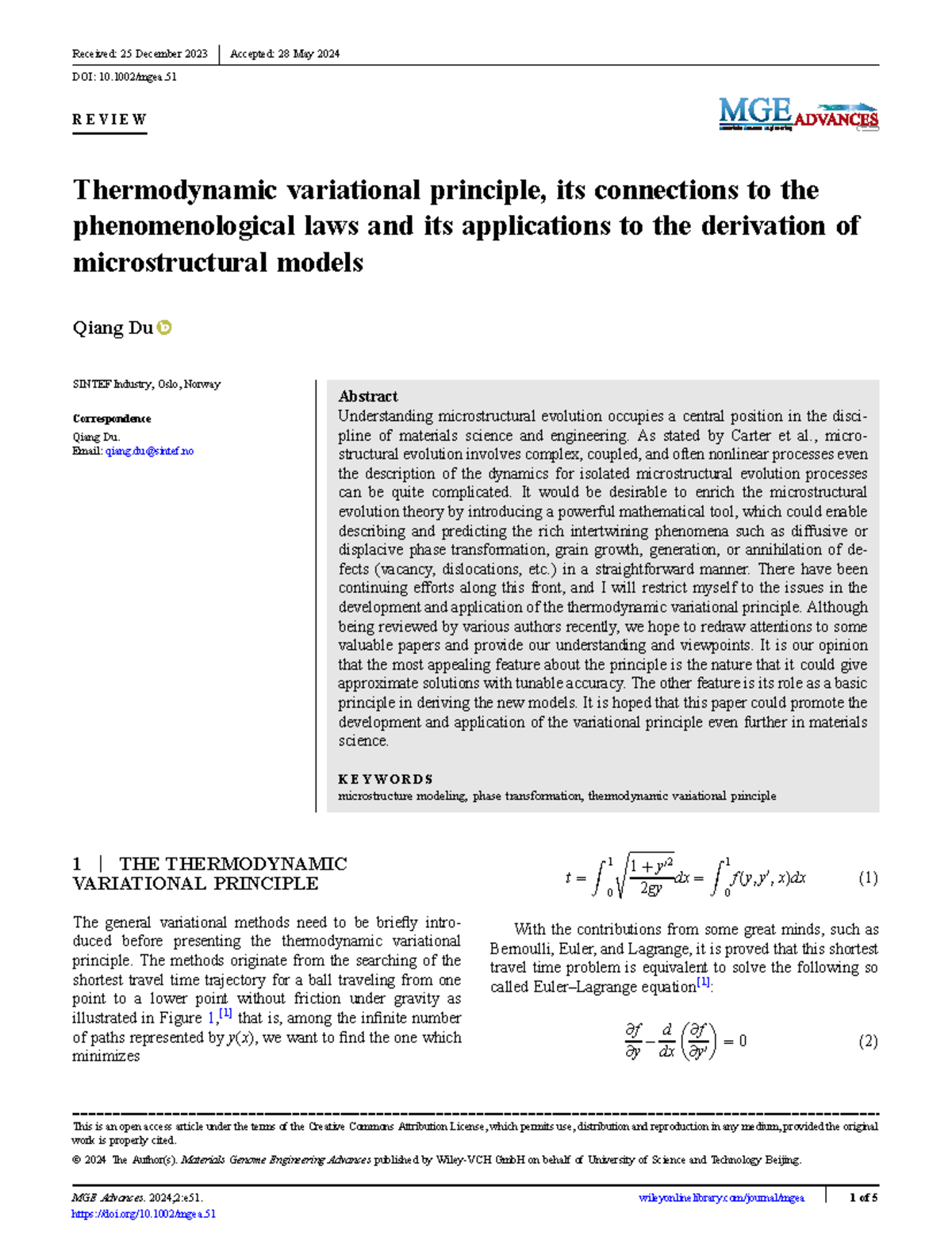MGE 2024 Review: Thermodynamic Variational Principle in Microstructure ...