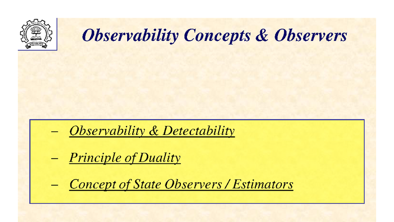 Observability & Observers: Concepts and Principles in Control Systems ...