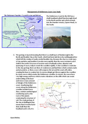 ALL Coasts Notes Edexcel - Coasts 2B Parts of the Littoral Zone The ...