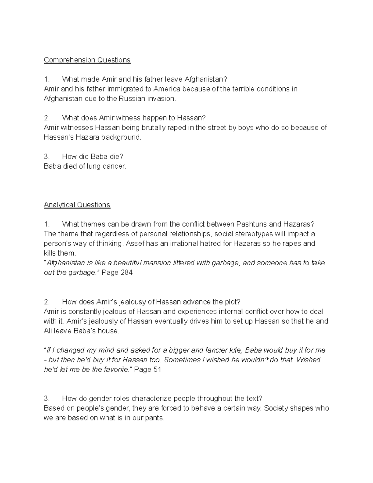 TKR - Socratic Seminar Prep Questions and Themes Analysis - Studocu