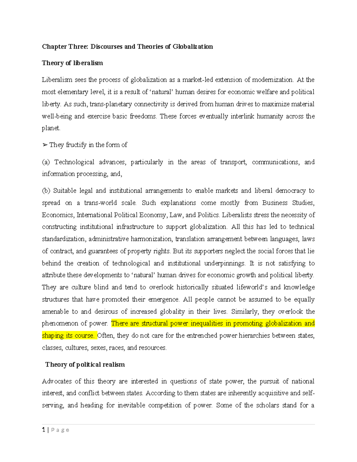 Globalization Theories: An Overview of Liberalism, Realism, and Marxism ...