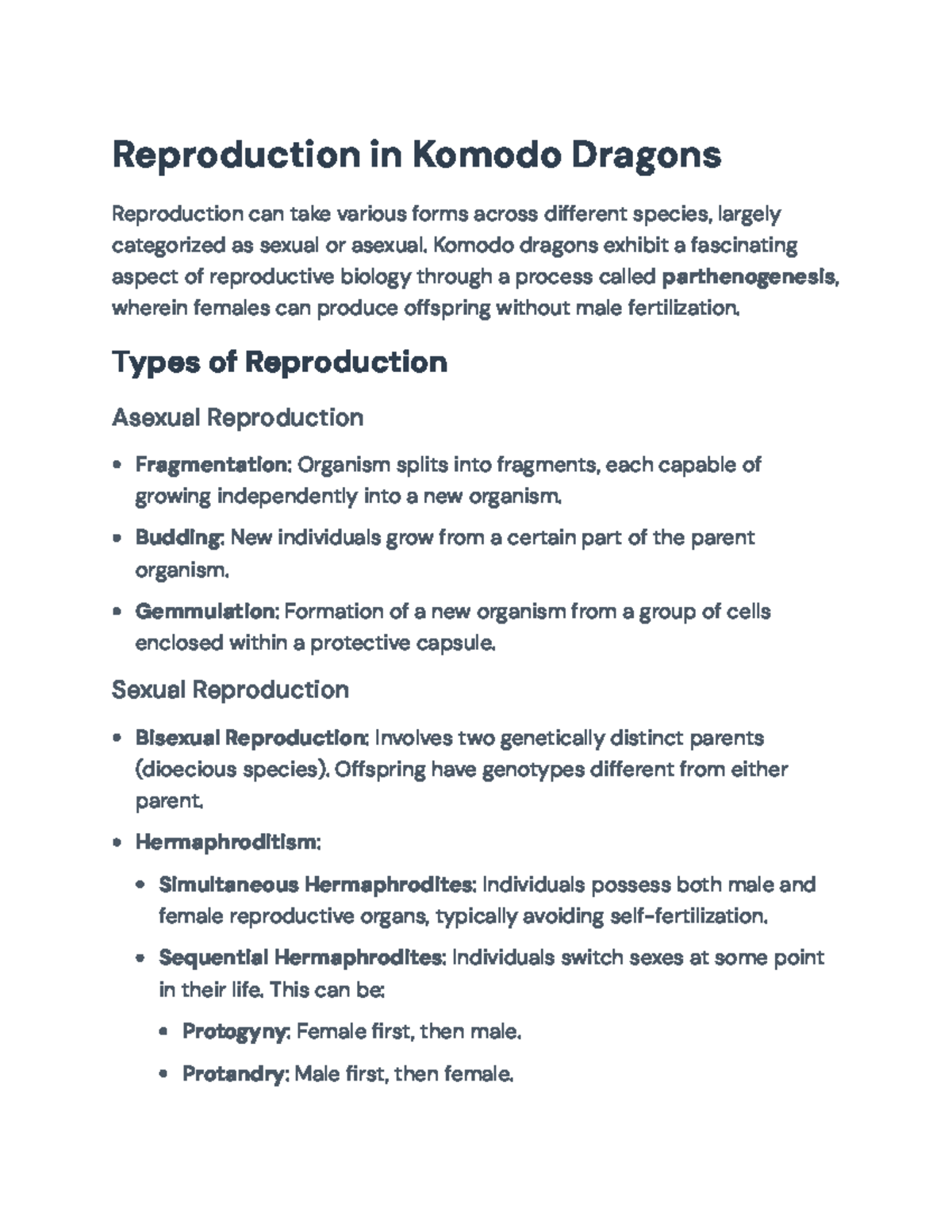 Reproduction Strategies in Komodo Dragons: Parthenogenesis Explained ...